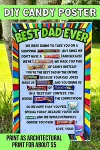 Make this Father's Day Candy Poster for Dad - Printable!