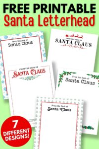 Free Printable Santa Letterhead - 7 Templates to Choose From - The ...