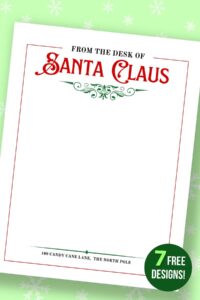 Free Printable Santa Letterhead - 7 Templates to Choose From - The ...
