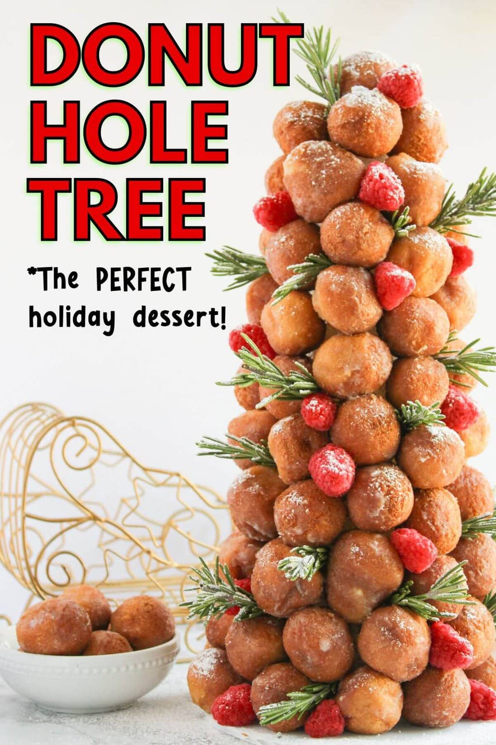 Easy Donut Hole Christmas Tree - Holiday Party Dessert Idea - The Savvy ...