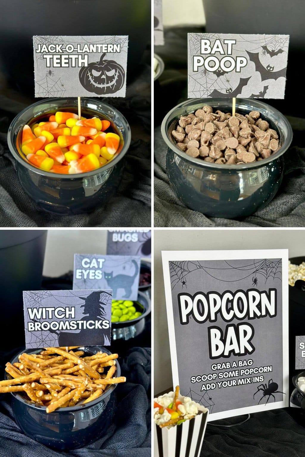 Halloween Popcorn Bar - A Fun Food Bar Idea for Your Party!