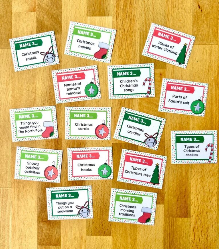 5 Seconds Christmas Game - A Fast-Paced Fun Party Game! - The Savvy Sparrow