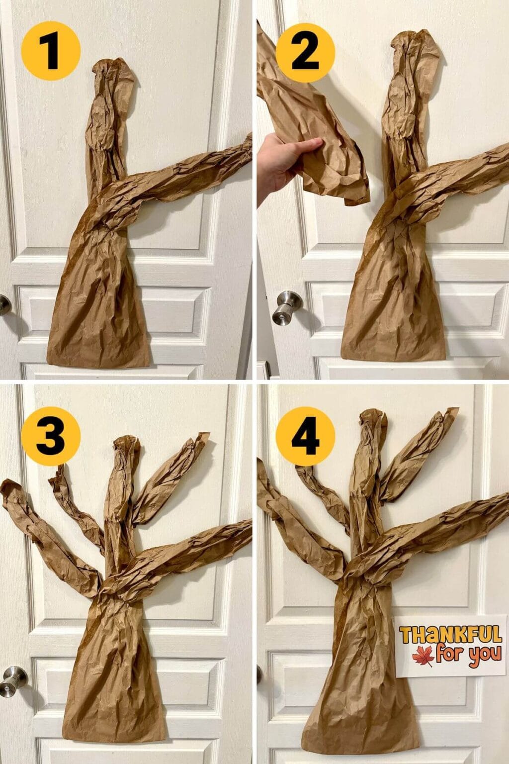 How to Make a Thankful Tree for Your Kids' Bedroom Doors - The Savvy ...