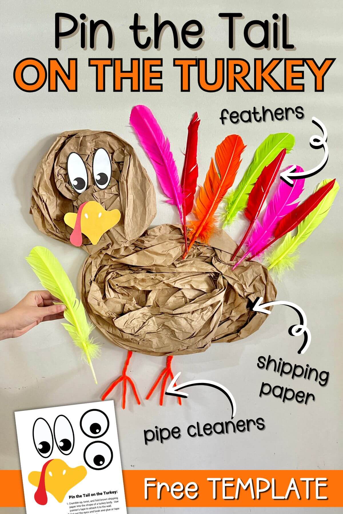 Pin the Tail on the Turkey - Fun Thanksgiving Party Game