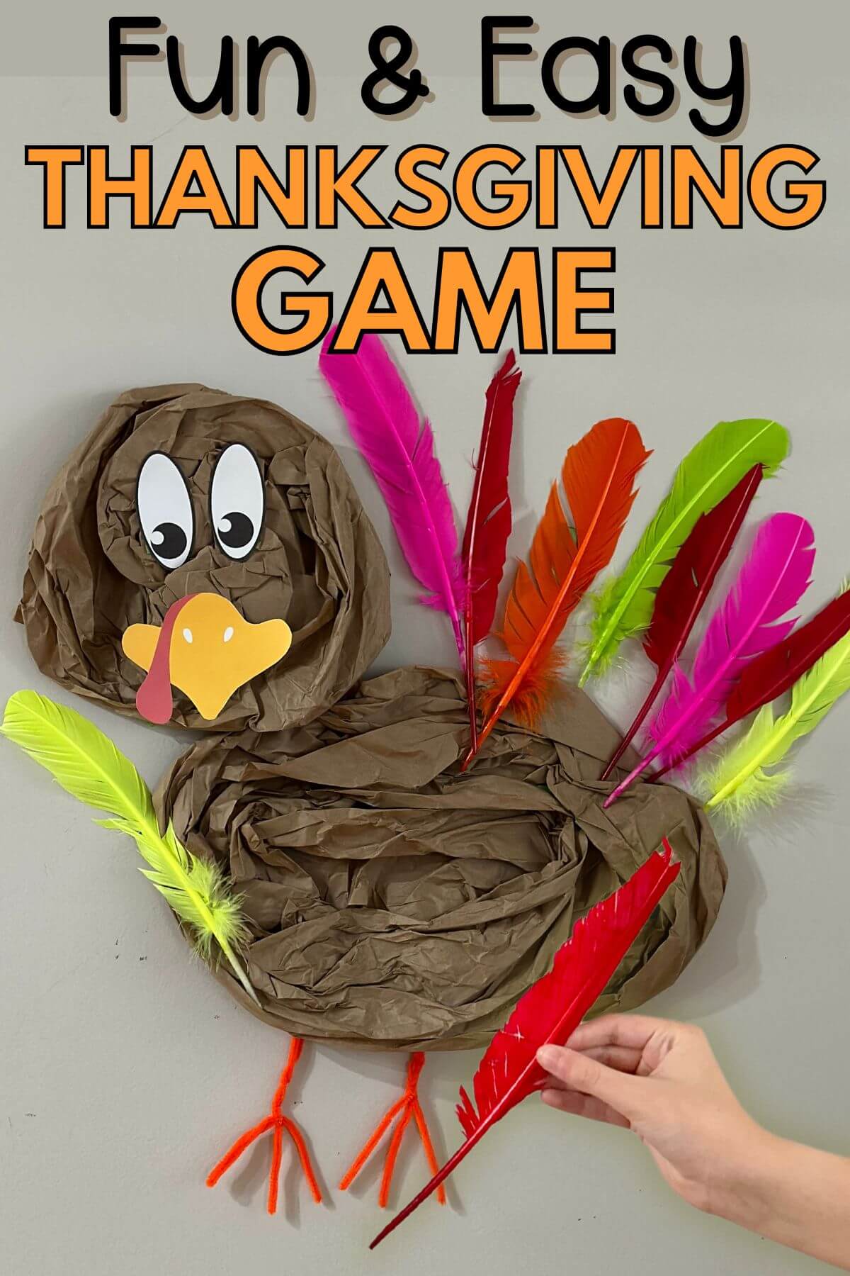 Pin the Tail on the Turkey - Fun Thanksgiving Party Game