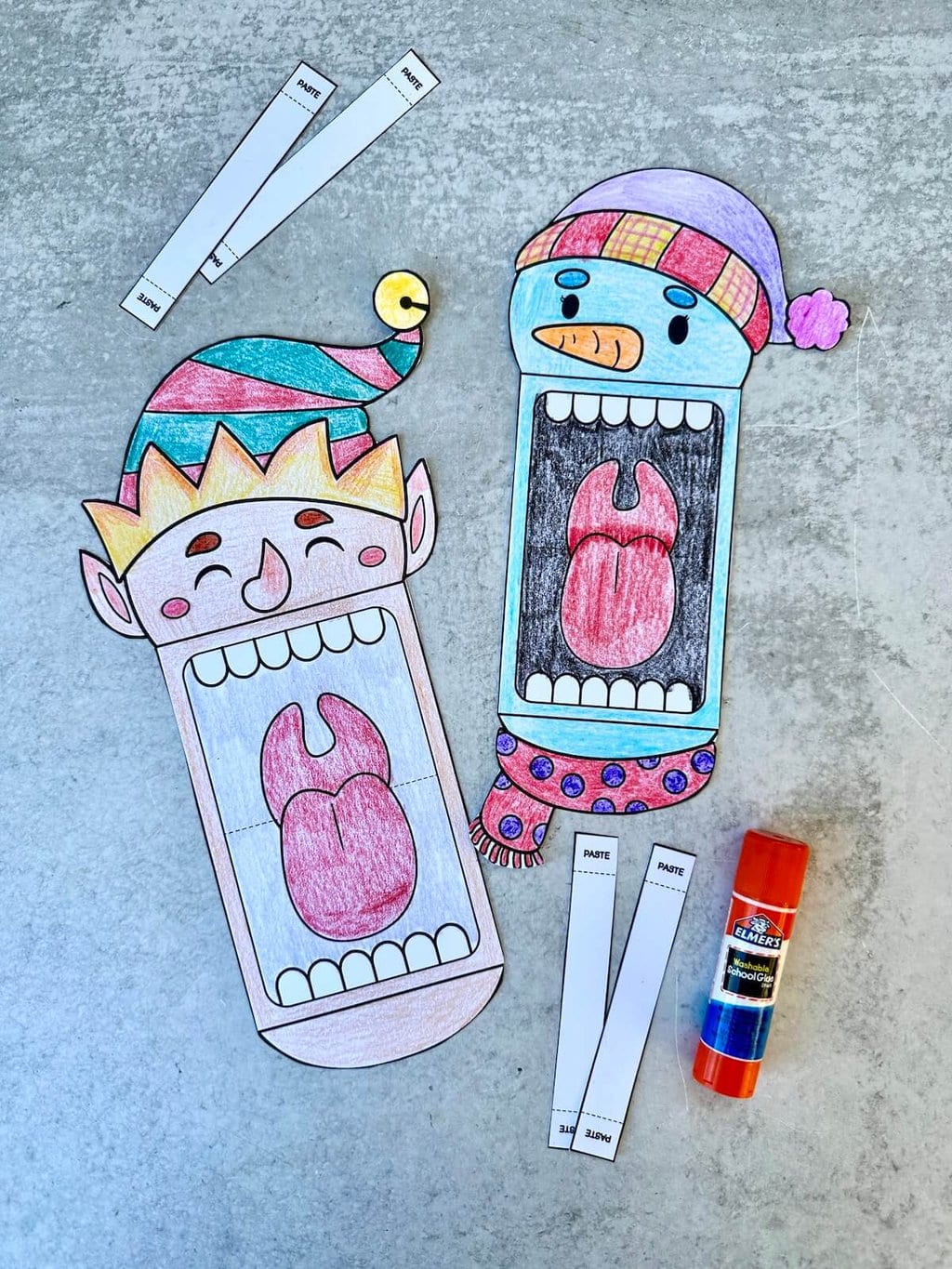 Christmas Hand Puppets - Free Printable Christmas Craft for Kids - The ...