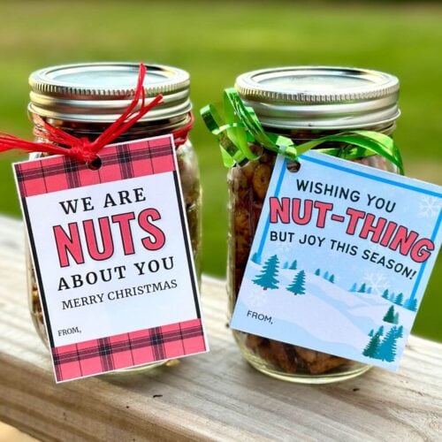 Free Printable "Nuts About You" Christmas Gift Tags
