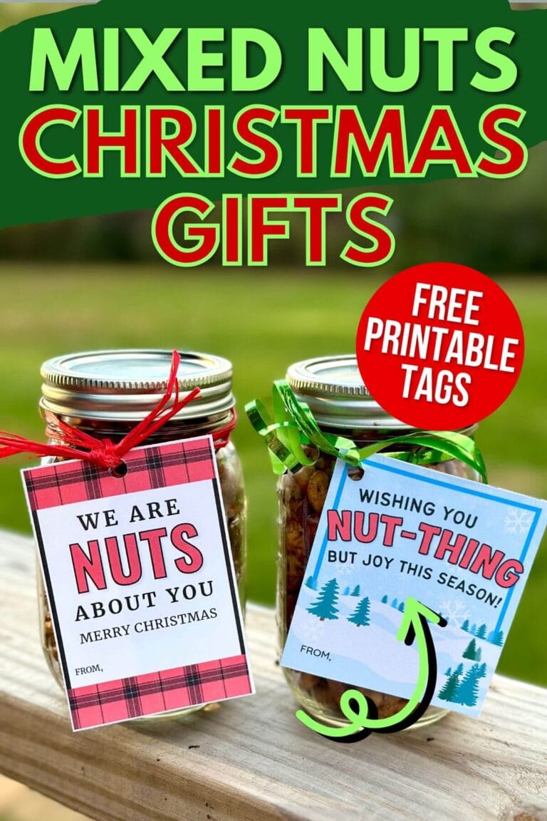 Free Printable "Nuts About You" Christmas Gift Tags