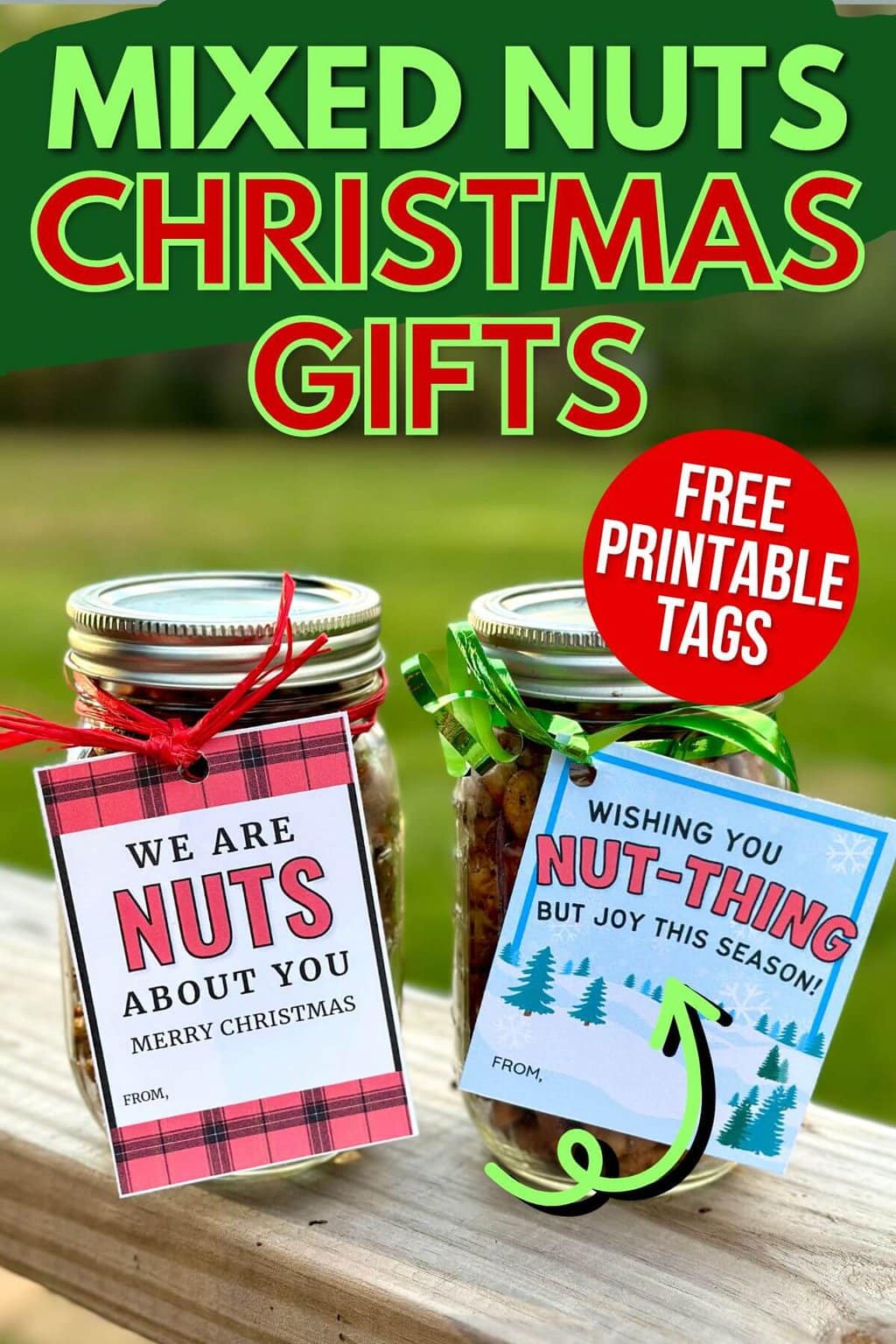 Free Printable "Nuts About You" Christmas Gift Tags