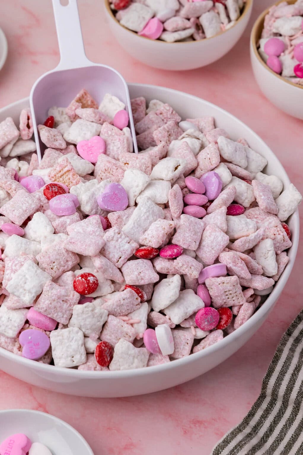 Valentine's Day Puppy Chow - A Sweet Pink Treat!