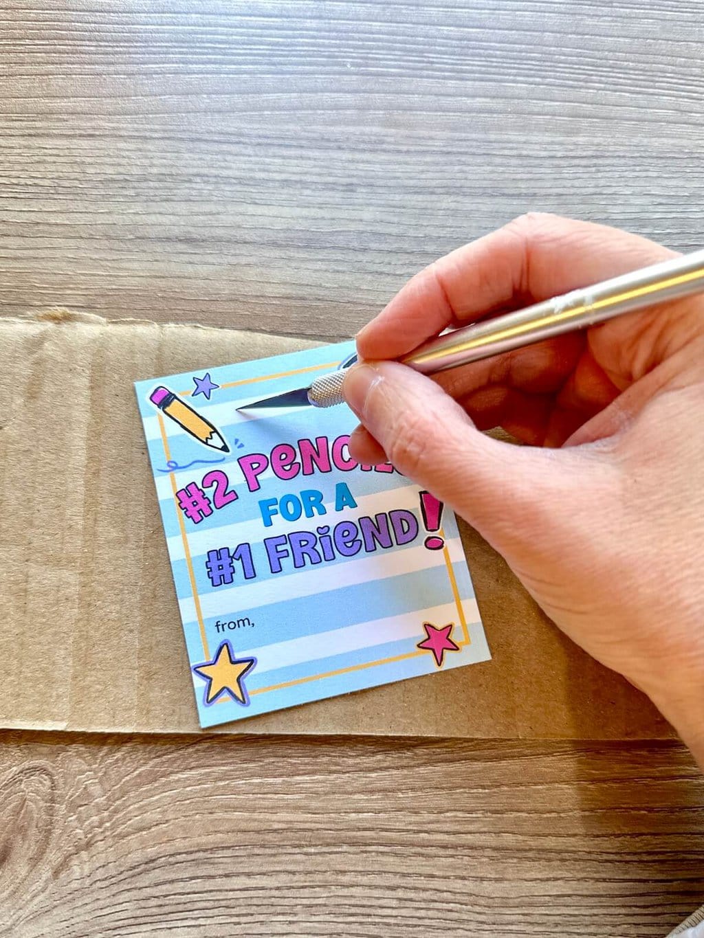 Printable Pencil Valentines for Kids to Pass Out at School
