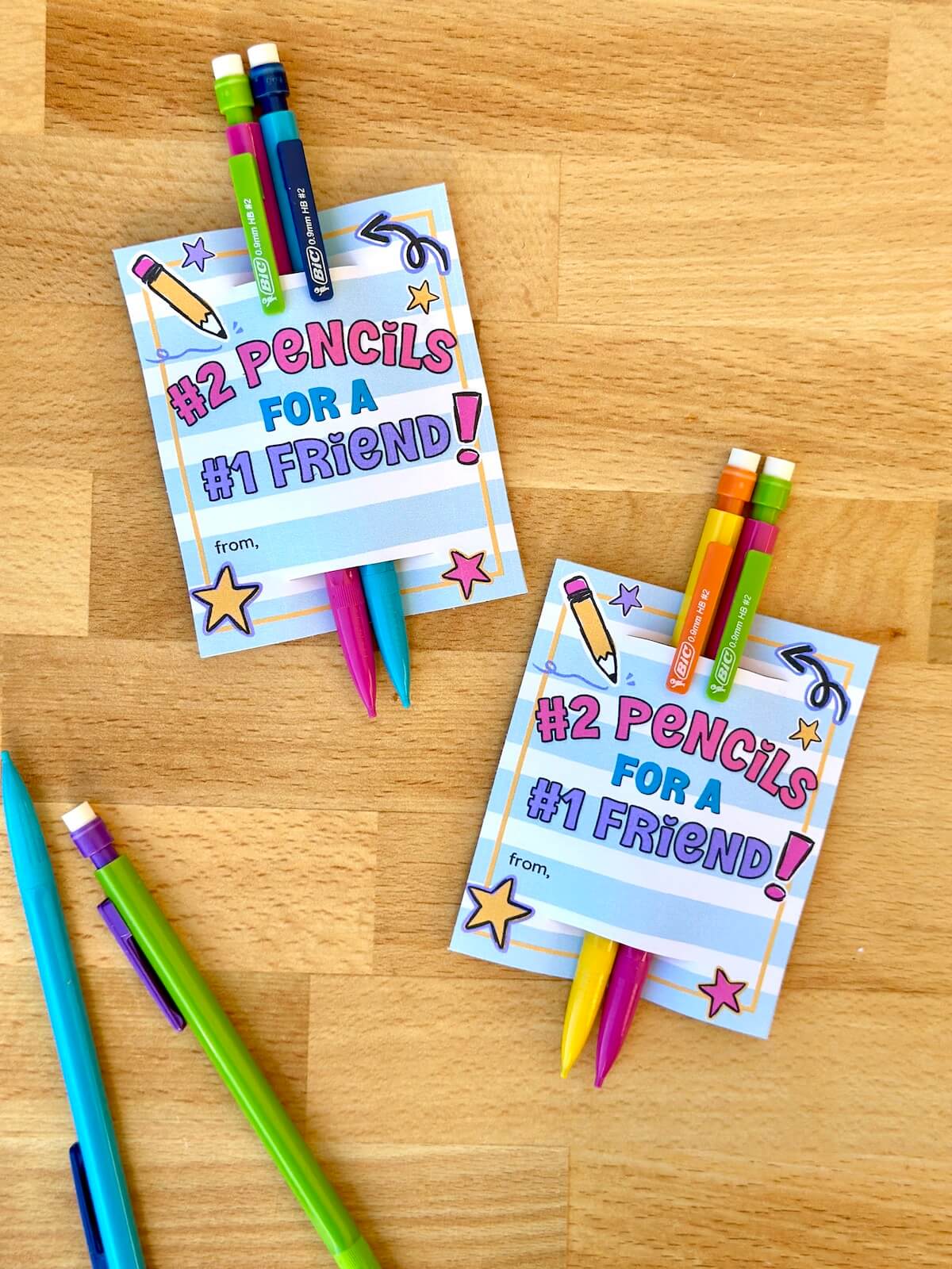 Printable Pencil Valentines for Kids to Pass Out at School