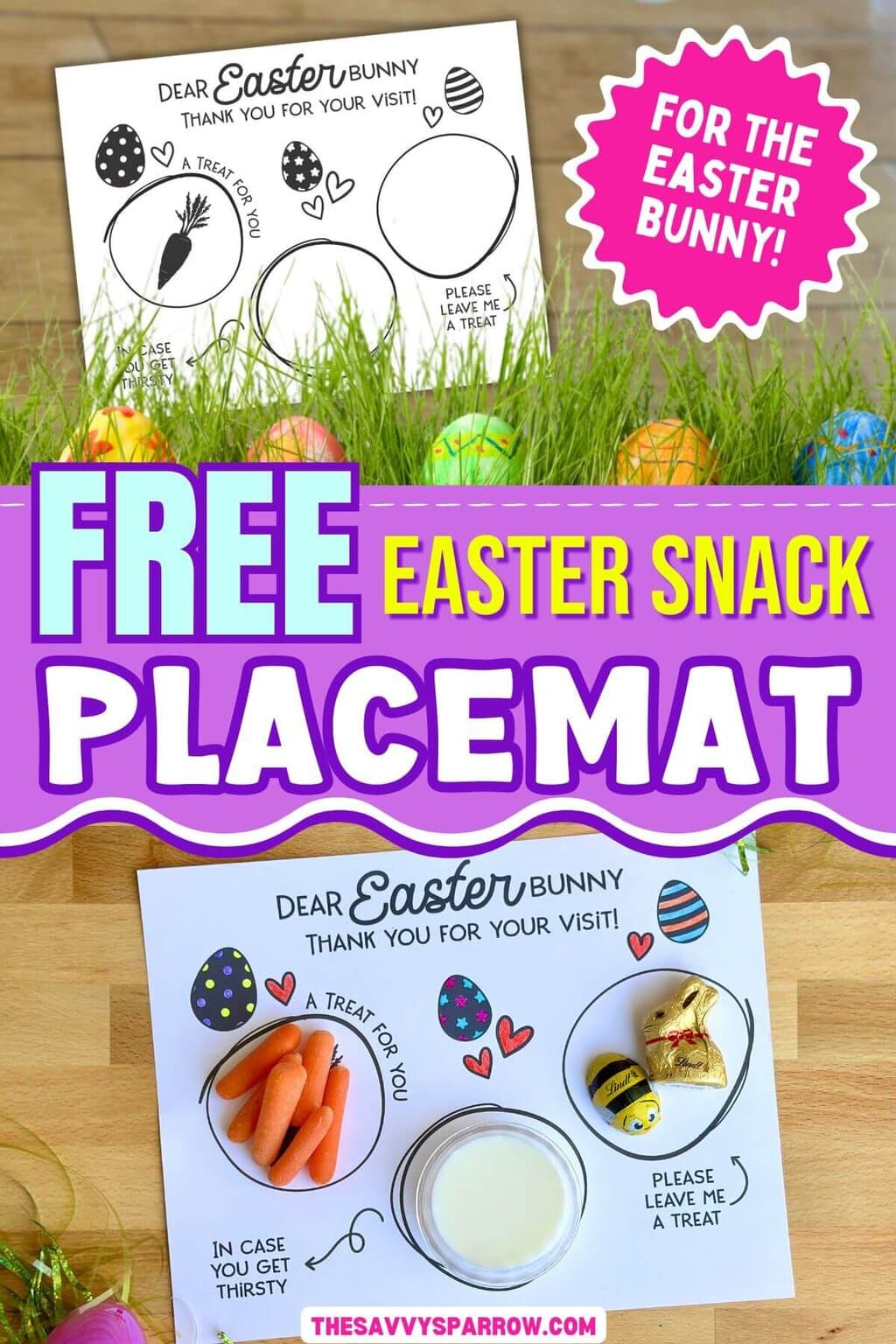 Leave Treats for the Easter Bunny with this Free Placemat - The Savvy ...