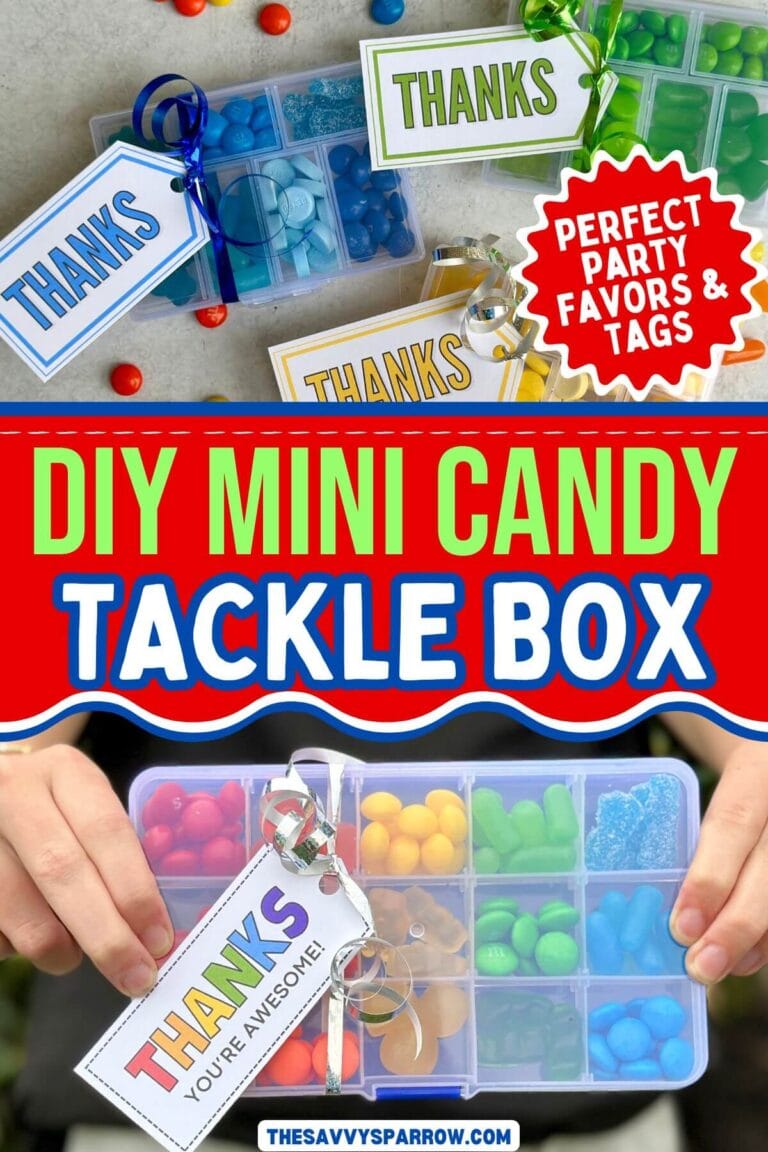 Mini Candy Tackle Box Gifts with Free Printable Tags - The Savvy Sparrow