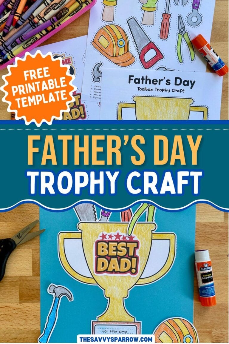 Best Dad Ever Trophy Craft for Father's Day (Free Printable) - The ...