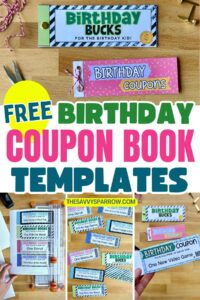 Birthday Coupon Book - Free Printable for DIY Birthday Gifts!