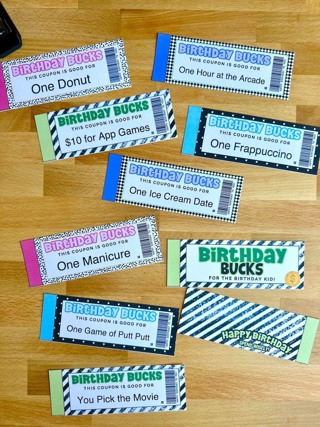 Birthday Coupon Book - Free Printable for DIY Birthday Gifts!