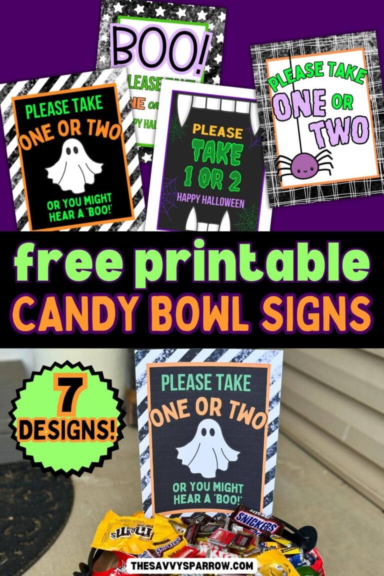 Please Take One Halloween Sign for Your Candy Bowl - 7 Designs!