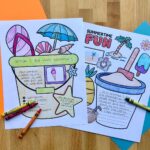 "All About My Summer" Printable Coloring Worksheets for Kids