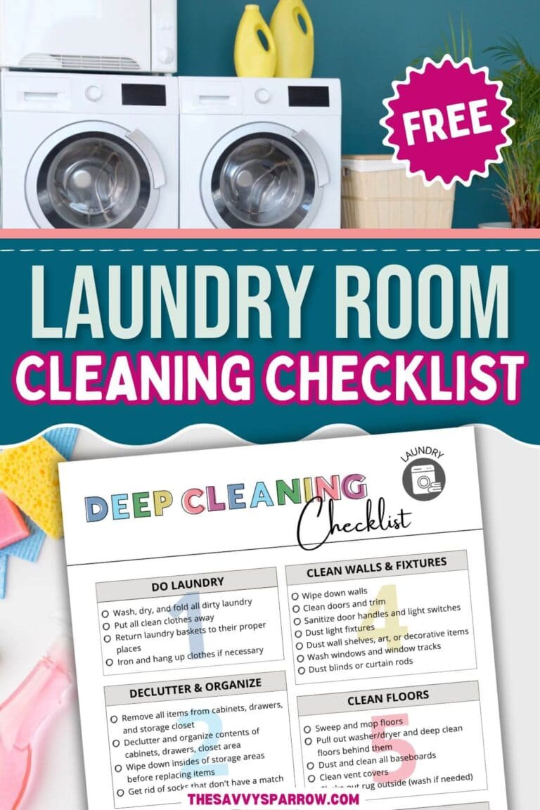 The Ultimate Laundry Room Cleaning Checklist - Free Printable - The ...