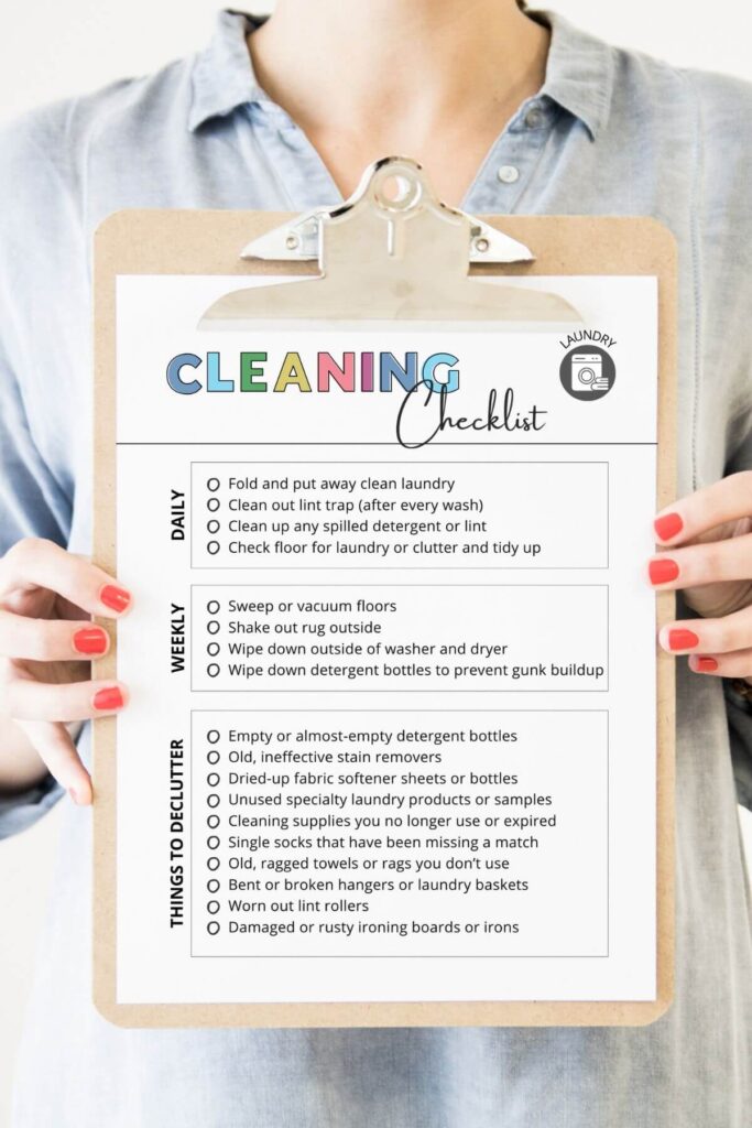 The Ultimate Laundry Room Cleaning Checklist - Free Printable - The ...