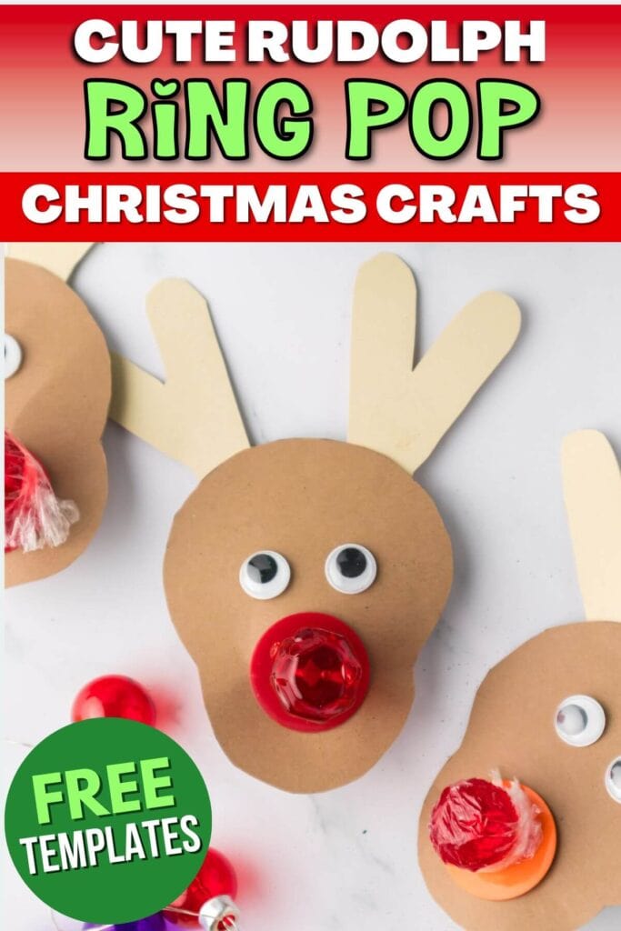 Rudolph Ring Pop Craft - Easy Christmas Craft for Kids