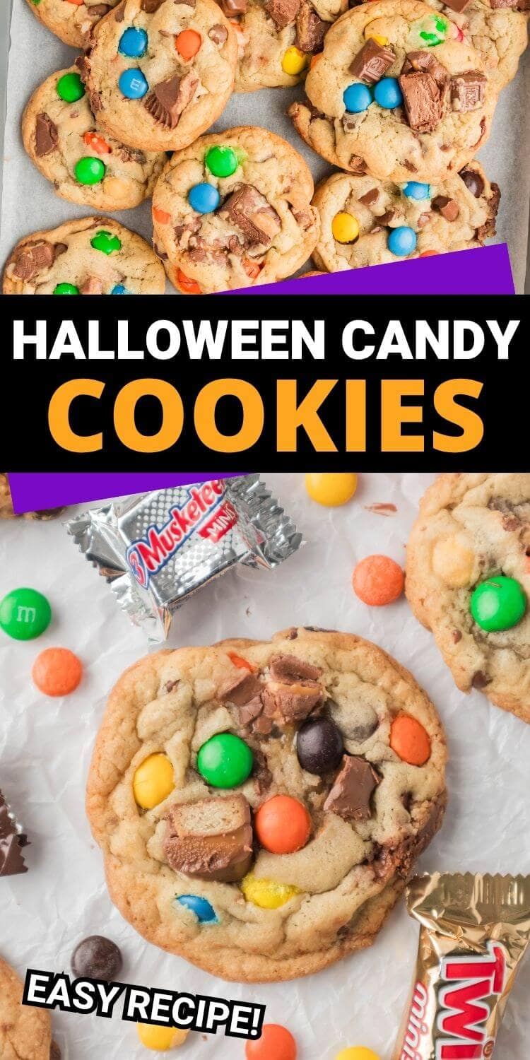 Candy Bar Cookies (with Leftover Halloween Candy)