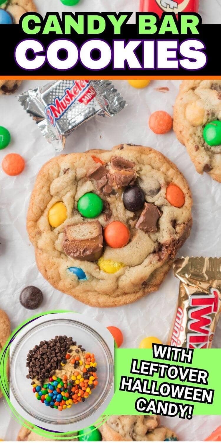 Candy Bar Cookies (with Leftover Halloween Candy)