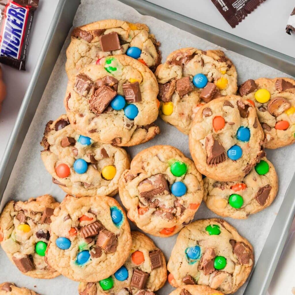 Candy Bar Cookies (with Leftover Halloween Candy)