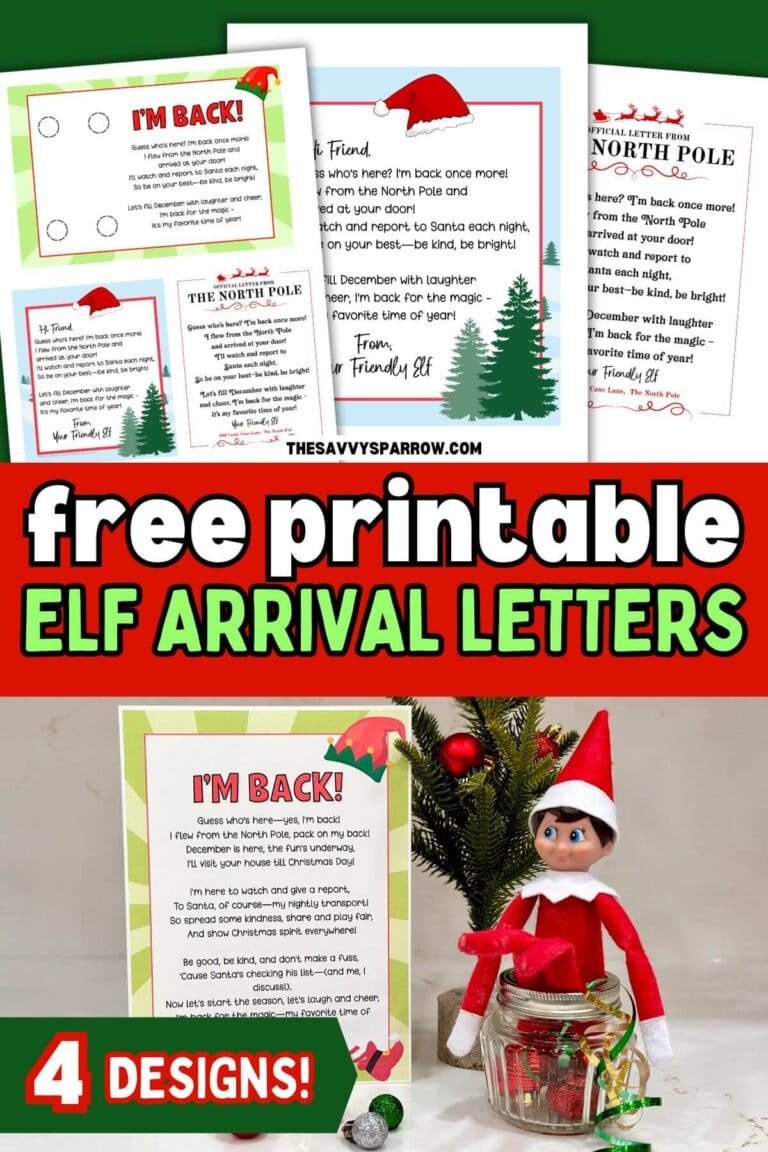 Free Printable Elf Arrival Letters (Great for Last Minute Ideas)