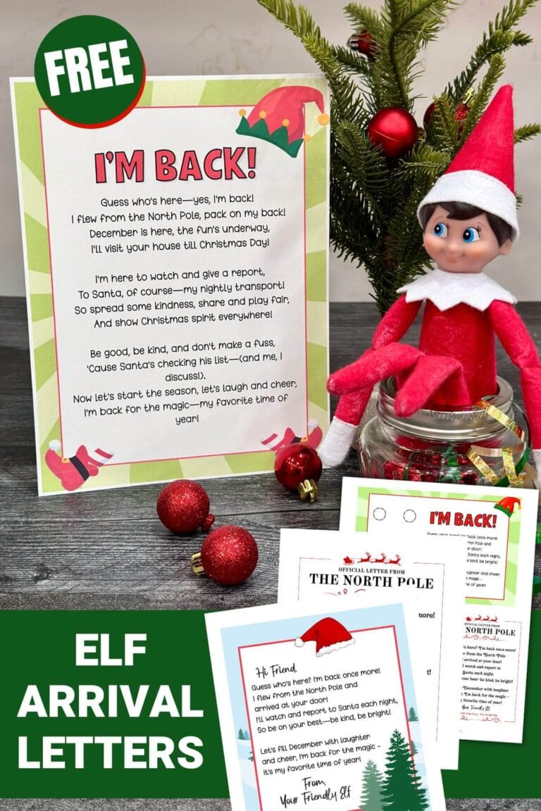 Free Printable Elf Arrival Letters (Great for Last Minute Ideas)