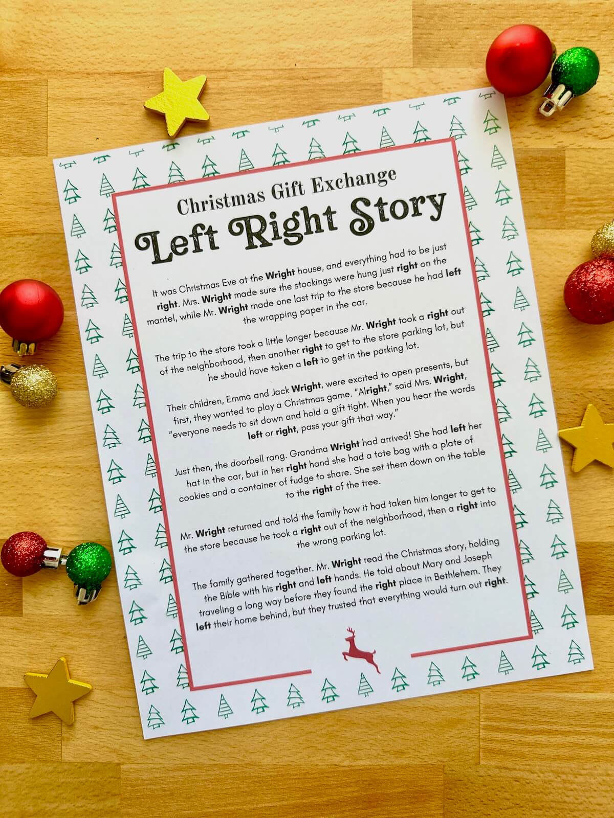 Left Right Christmas Game - Free Printable Gift Exchange Idea - The ...