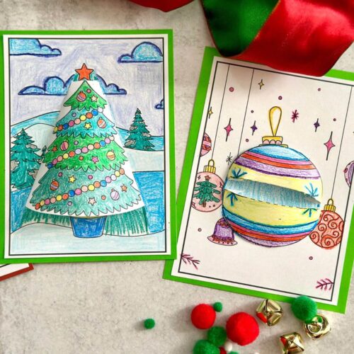 3D Christmas Coloring Pages - 6 Free Printable Sheets - The Savvy Sparrow