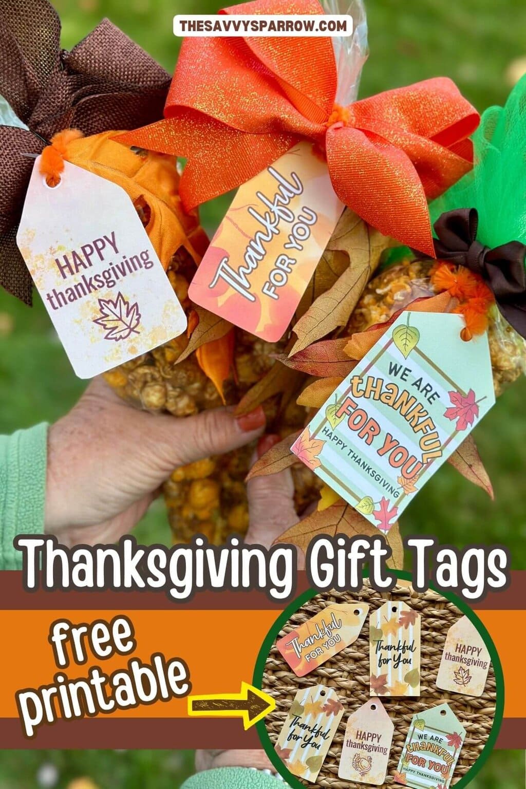 Free Printable Thanksgiving Gift Tags - 4 Designs!