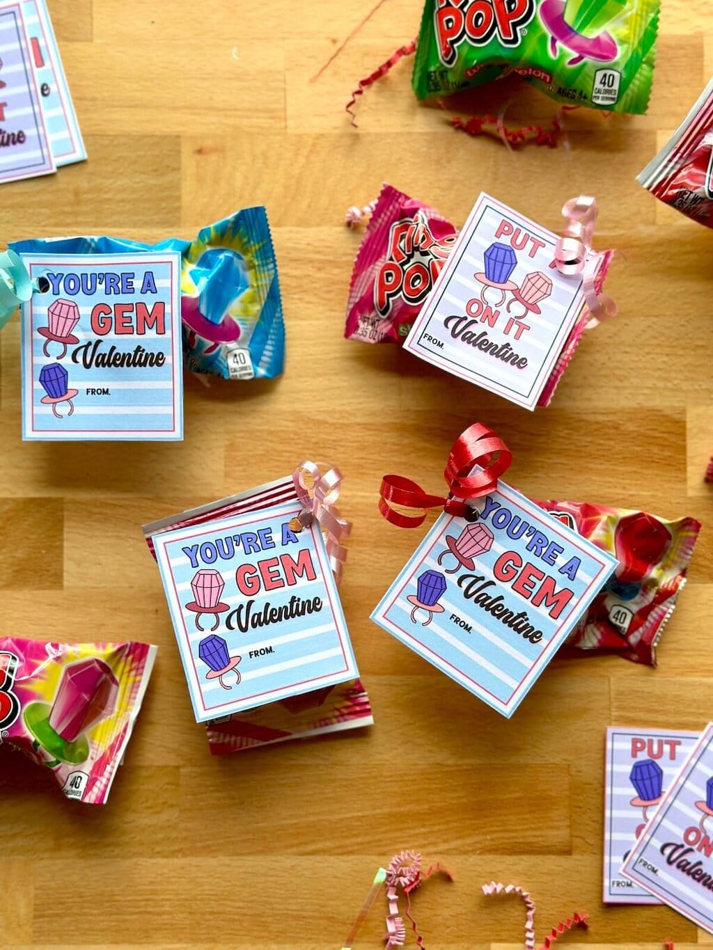 Free Printable Ring Pop Valentines for Kids