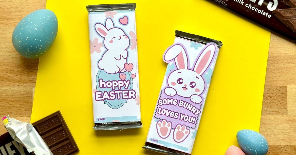 Printable Easter Candy Bar Wrappers (Cheap Easter Gifts)