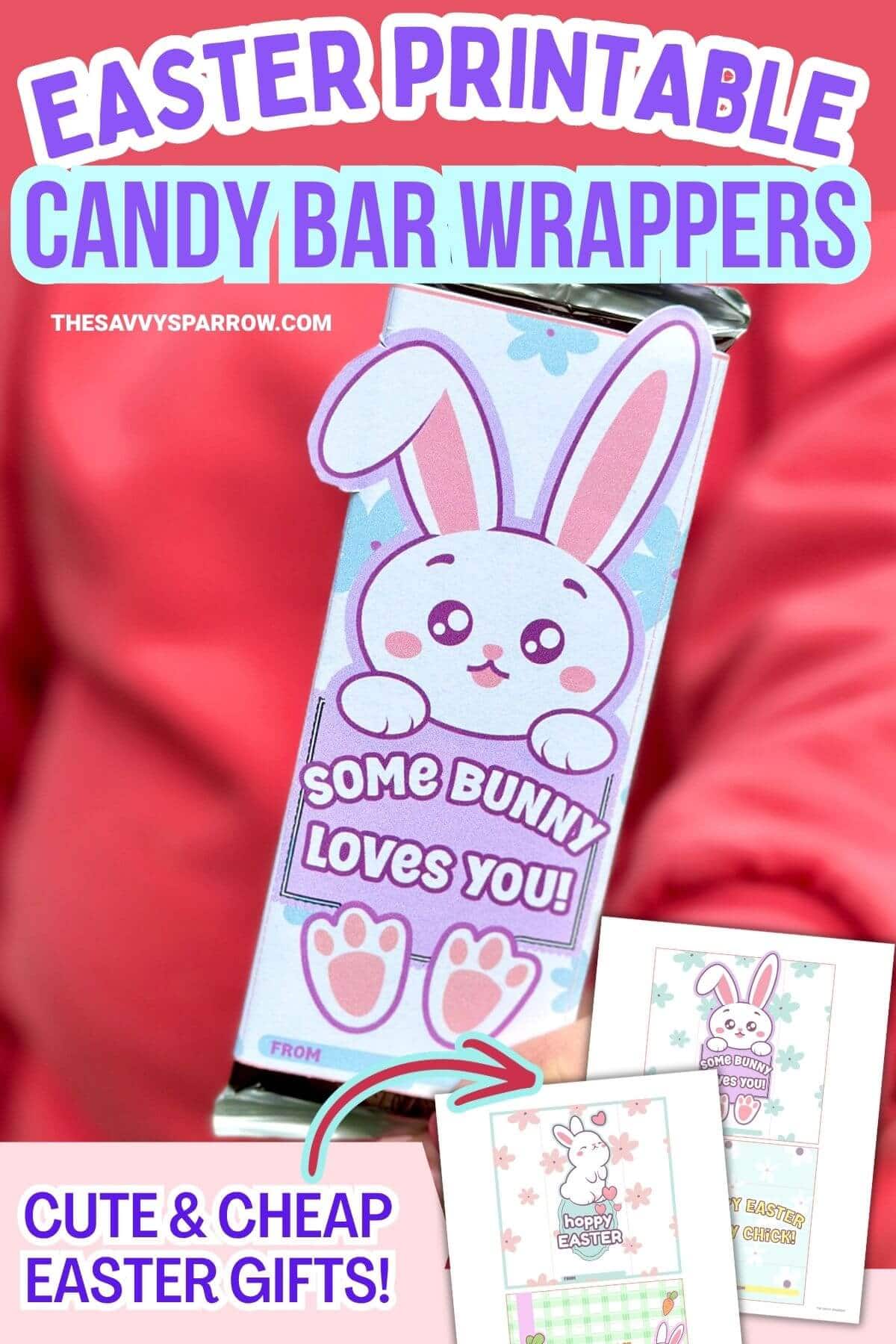 Printable Easter Candy Bar Wrappers (Cheap Easter Gifts)