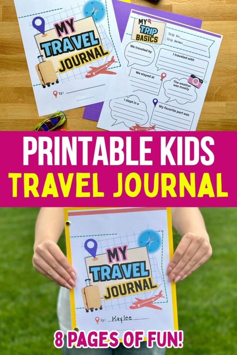 Printable Travel Journal for Kids - 8 Pages of Fun!