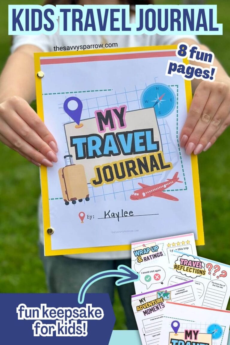Printable Travel Journal for Kids - 8 Pages of Fun!