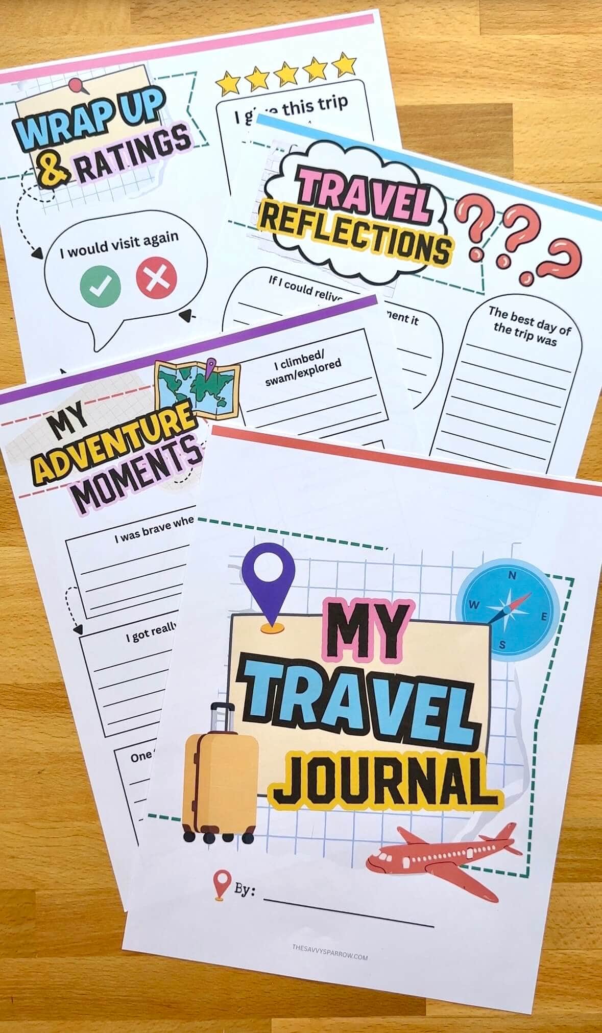 Printable Travel Journal for Kids - 8 Pages of Fun!