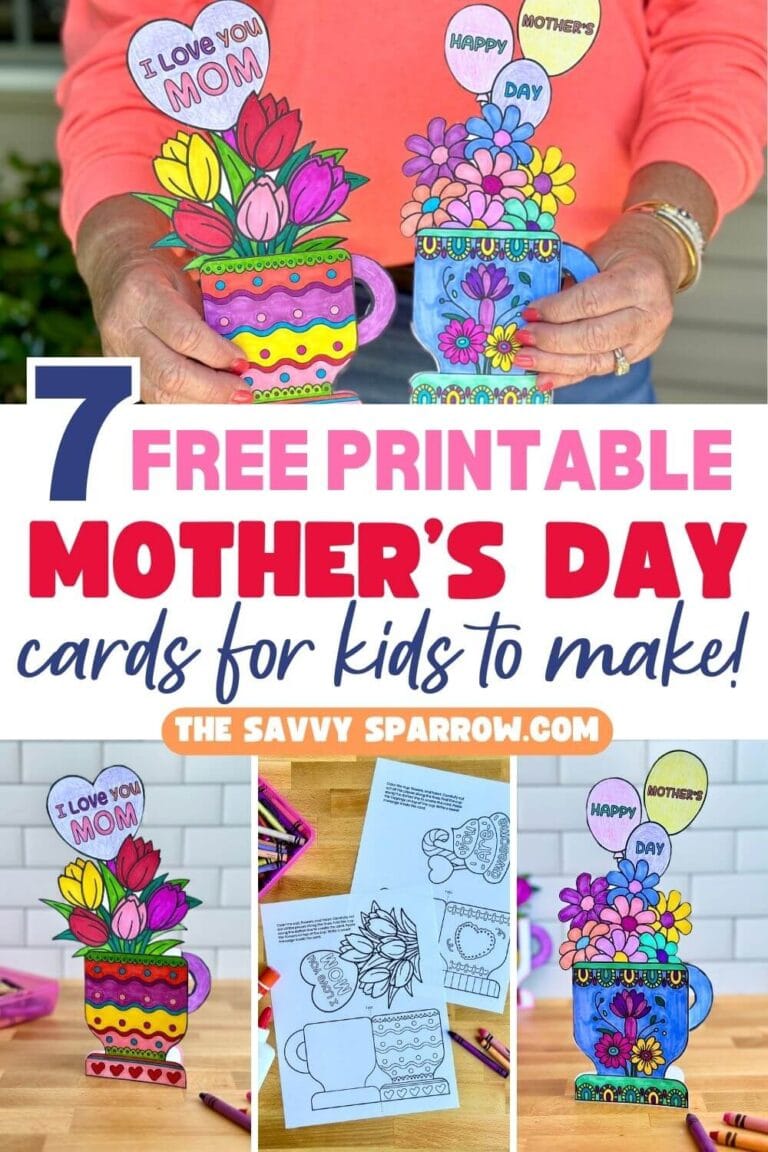 Mother's Day Teacup Card Crafts - Free Printable