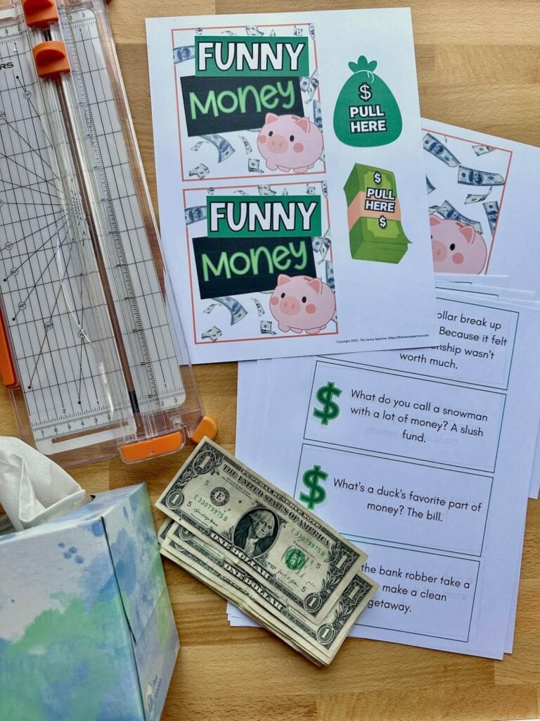 "Funny Money" Tissue Box Money Gift (with Printables)