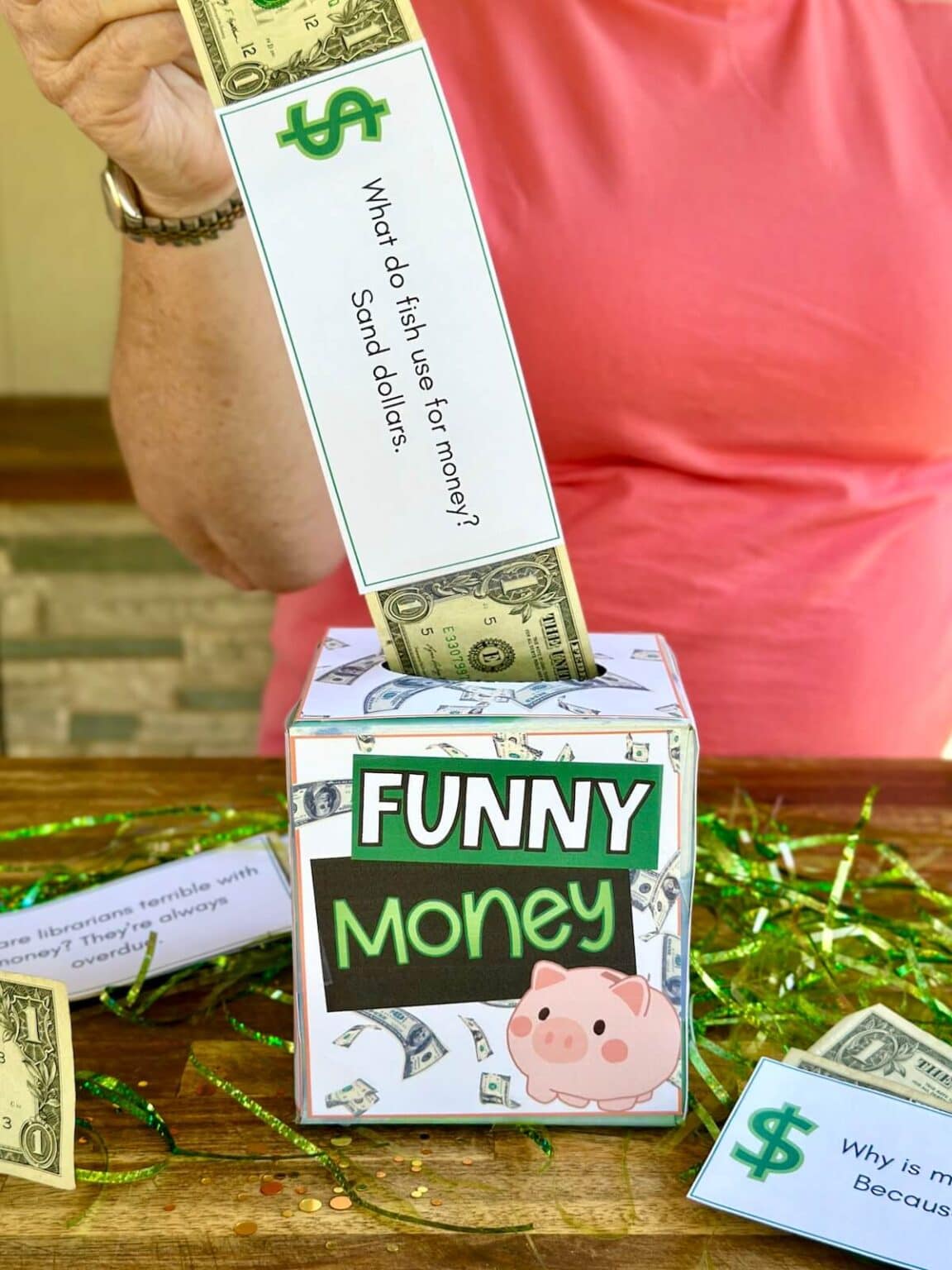 "Funny Money" Tissue Box Money Gift (with Printables)
