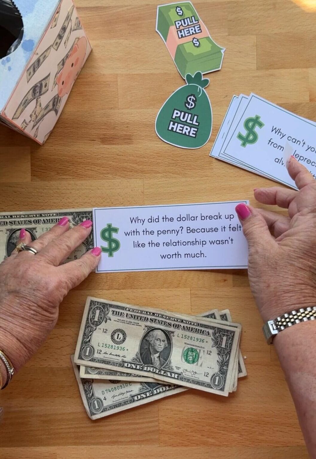 "Funny Money" Tissue Box Money Gift (with Printables)