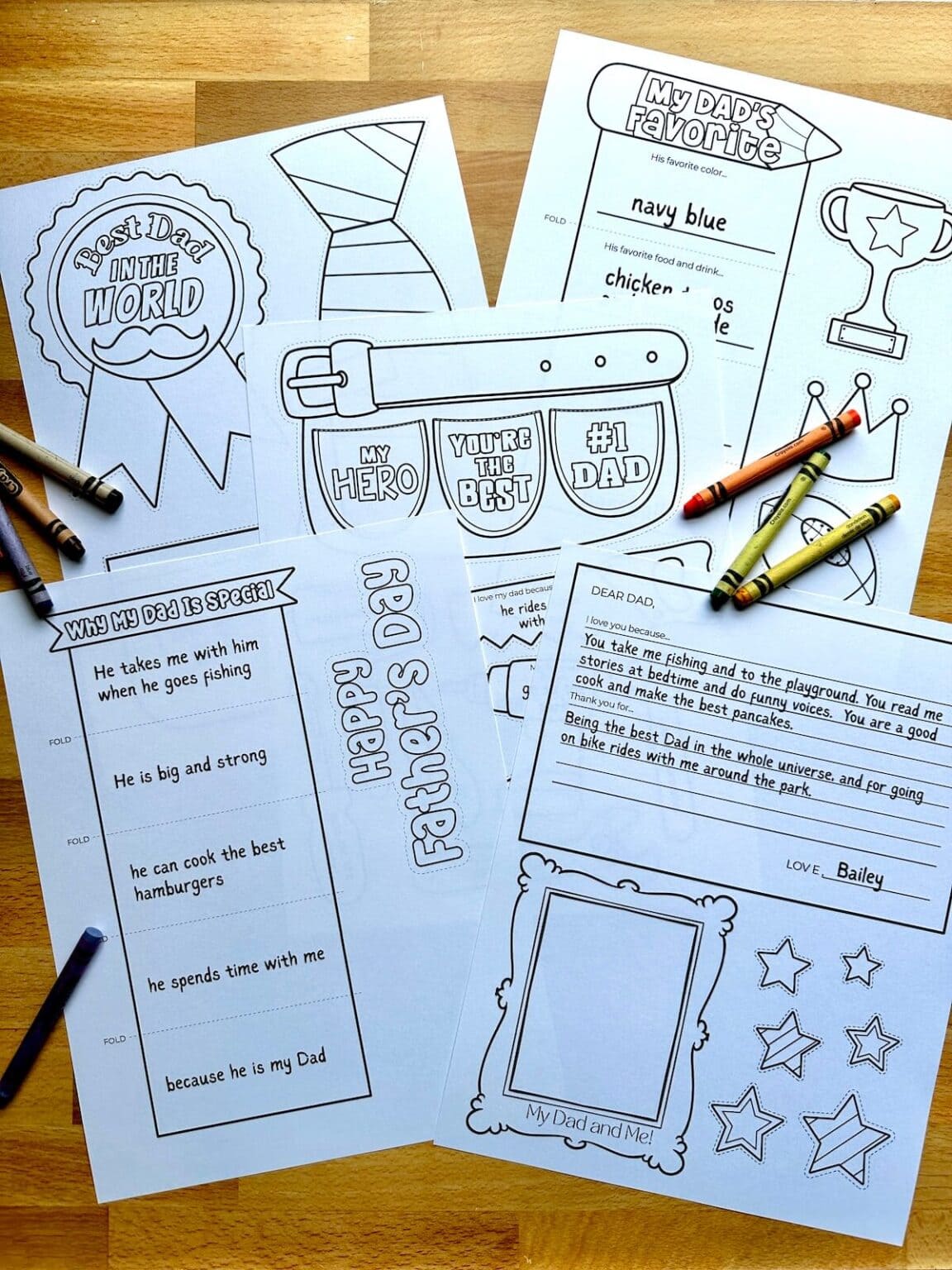 Father's Day Lapbook Craft (Free Printable!)
